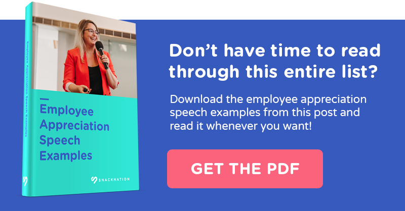 Use These Employee Appreciation Speech Examples In 2022 2022 